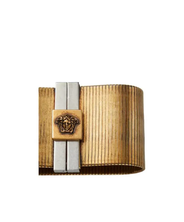 Versace Textured Medusa Cuff Bracelet - Gold