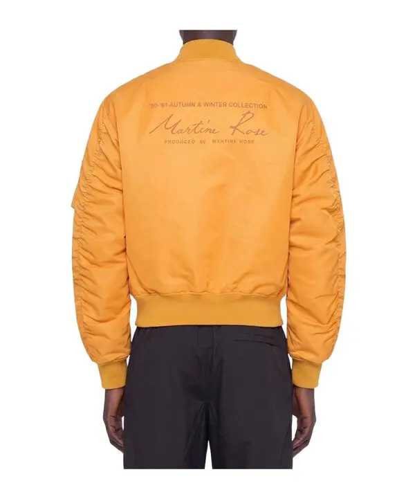 Martine Rose Logo Detailed Zipped Bomber Jacket