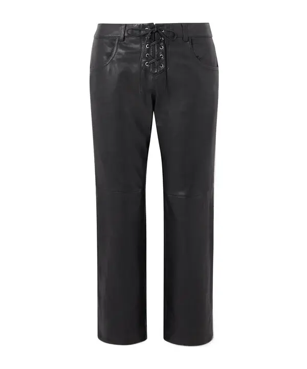 Isabel Marant Étoile Vanel Leather Trousers - Black