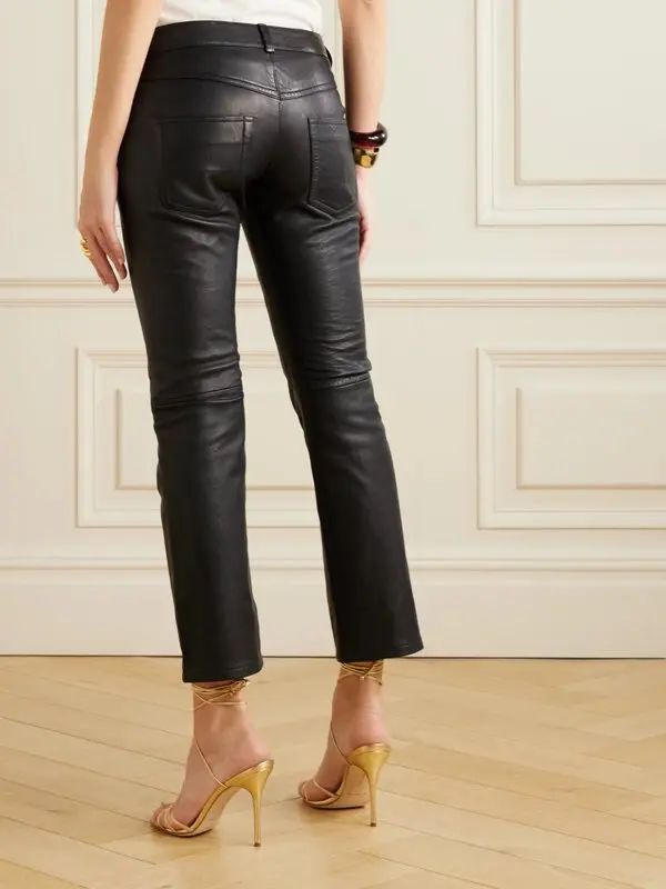Isabel Marant Étoile Vanel Leather Trousers - Black