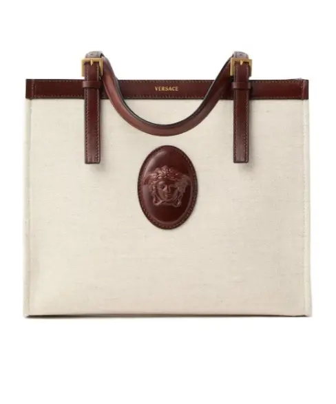 Versace Medusa Logo Tote Bag - Brown  Beige