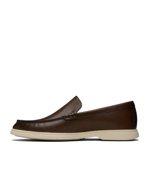 Hugo Boss Embossed Logo Loafers - Medium Brown