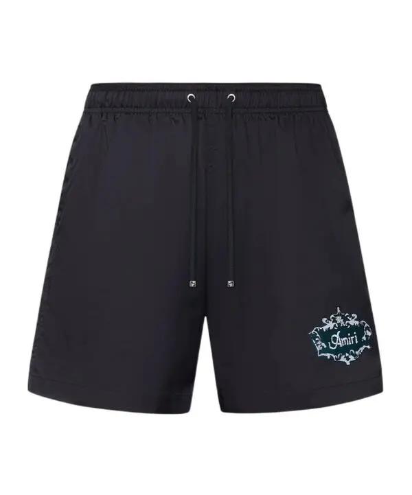 Amiri Mosaic Logo Swim Shorts - Black