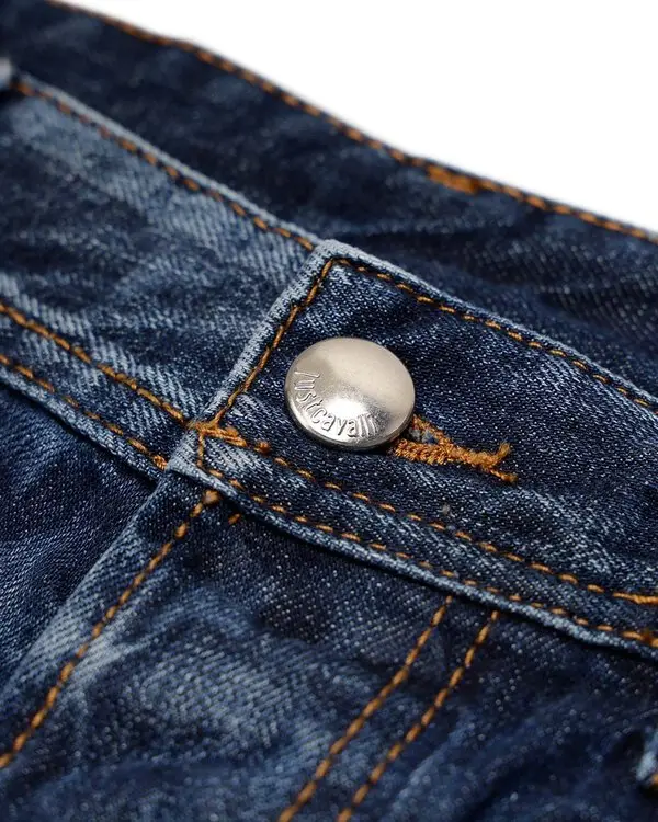 Just Cavalli Denim Shorts With Logo Detail