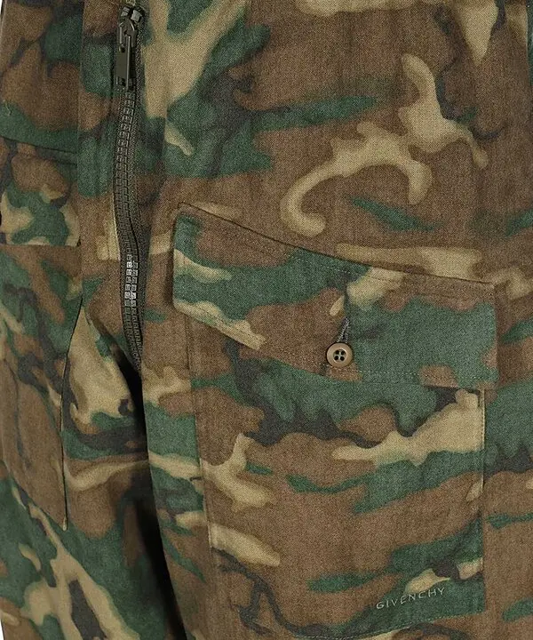 Givenchy Camouflage Print Drawstring Trousers