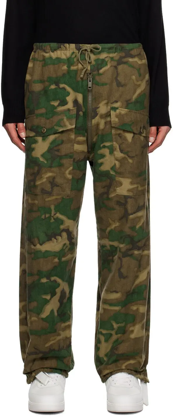 Givenchy Camouflage Print Drawstring Trousers