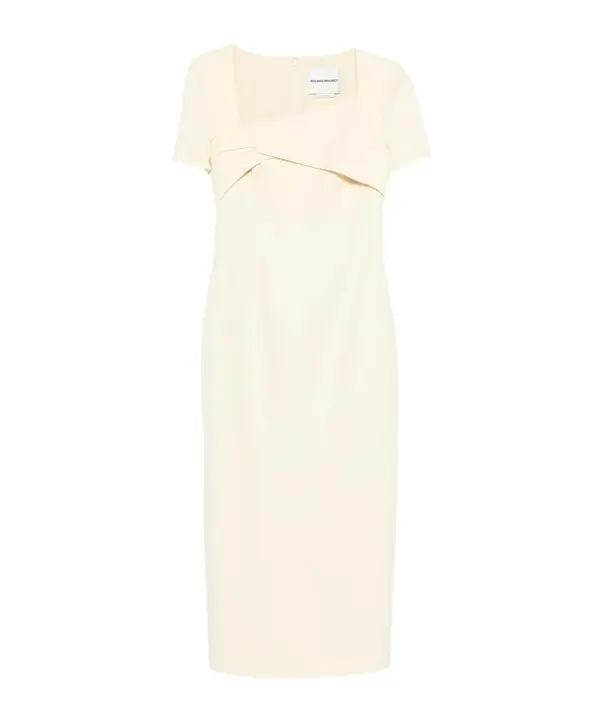 Roland Mouret Square-neck Twisted Dress