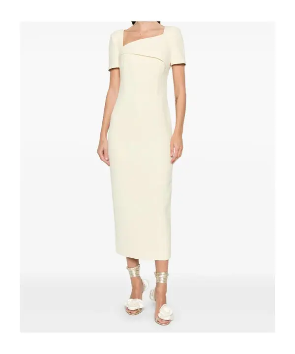 Roland Mouret Square-neck Twisted Dress
