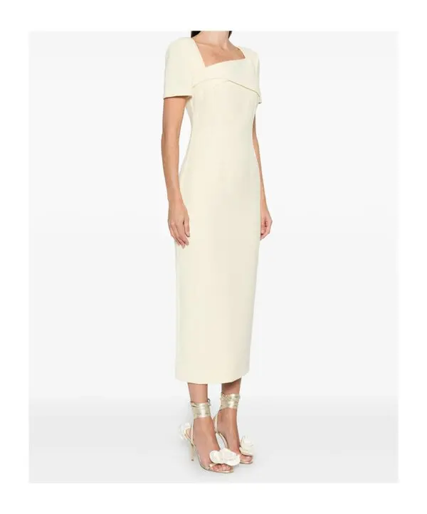 Roland Mouret Square-neck Twisted Dress