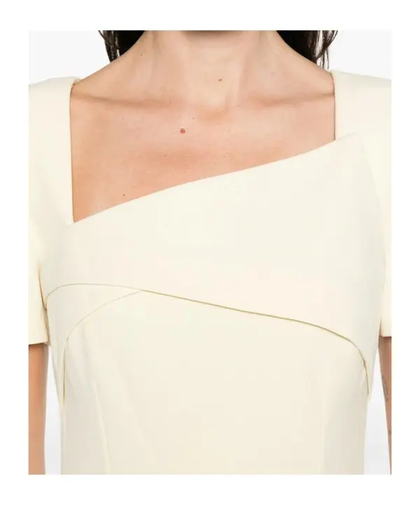 Roland Mouret Square-neck Twisted Dress