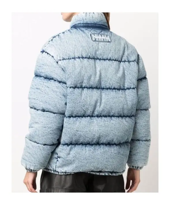 Miu Miu Quilted Denim Puffer Jacket