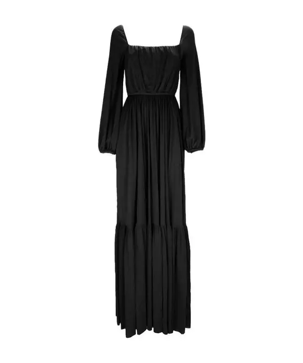 Dior Square Neck Long Sleeve Maxi Dress