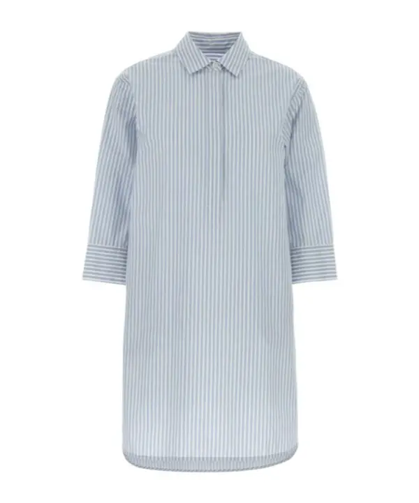 Woolrich Serafino Striped Poplin Shirt Dress - Gray