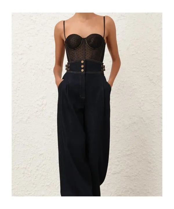 Zimmermann Dot Bodysuit - Black