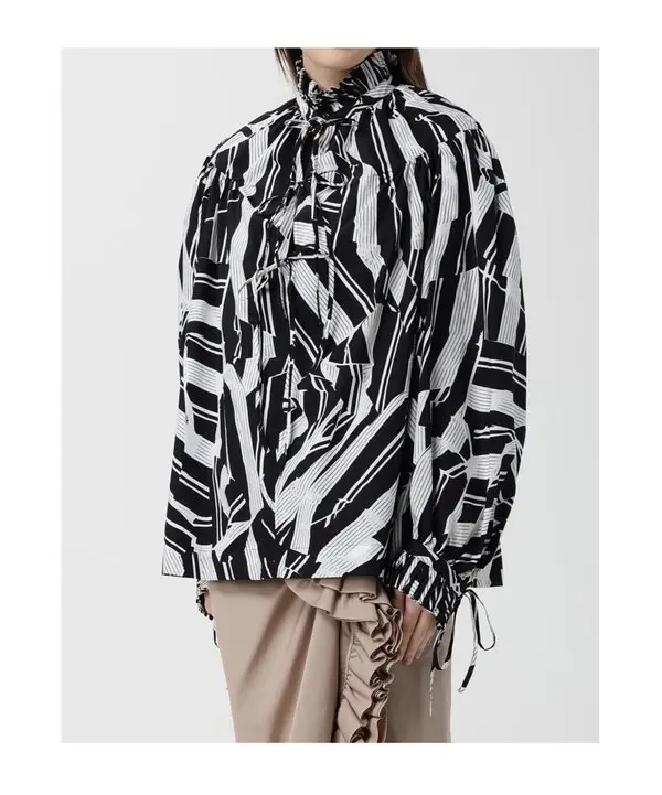 Dries Van Noten Long-sleeved Printed Shirt With Tie Details