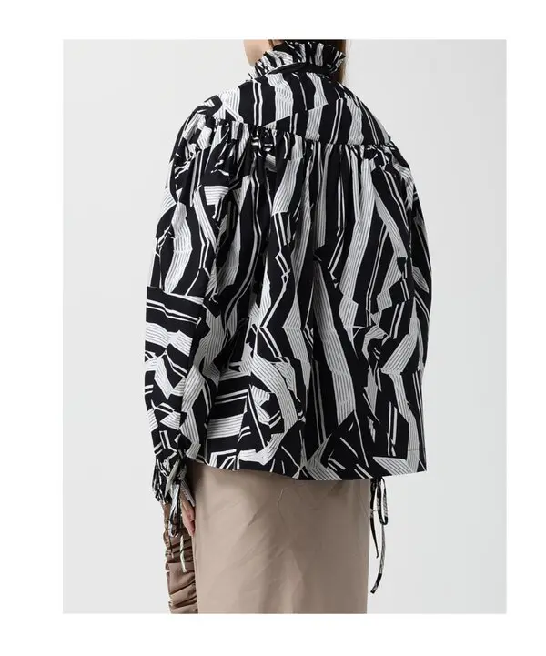 Dries Van Noten Long-sleeved Printed Shirt With Tie Details