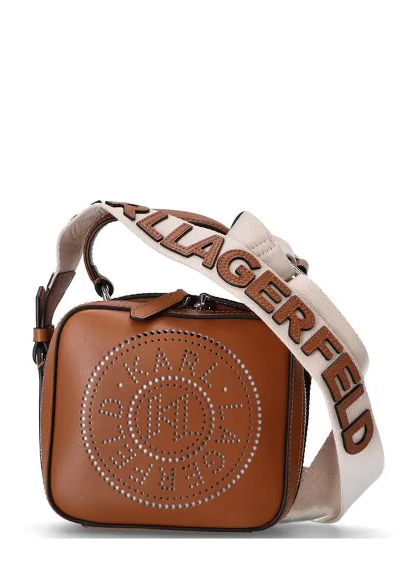 Karl Lagerfeld K/circle Tph Crossbody Perf - Maroon