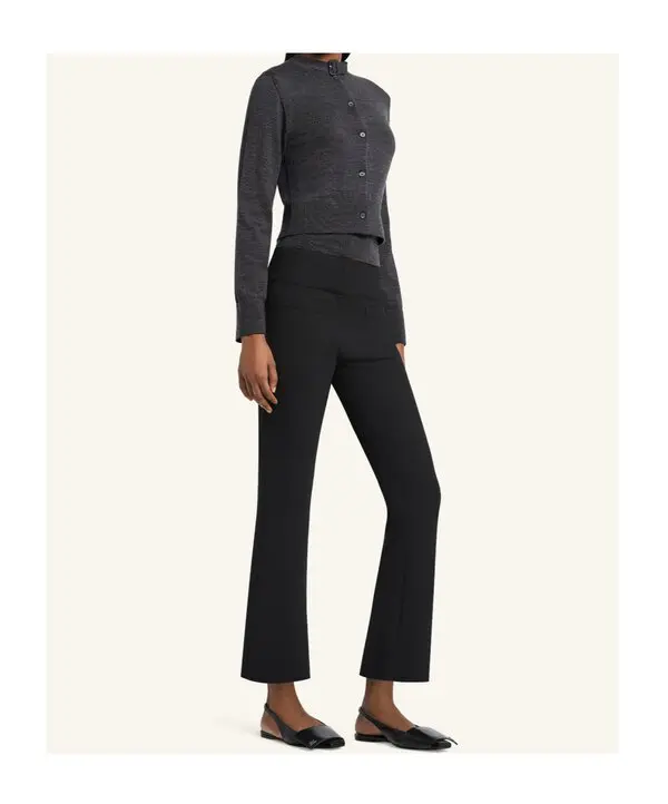 COURREGES Button-up Crewneck Cardigan - Carbon Black