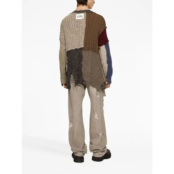 Dolce & Gabbana Patchwork Distressed Knit Cardigan