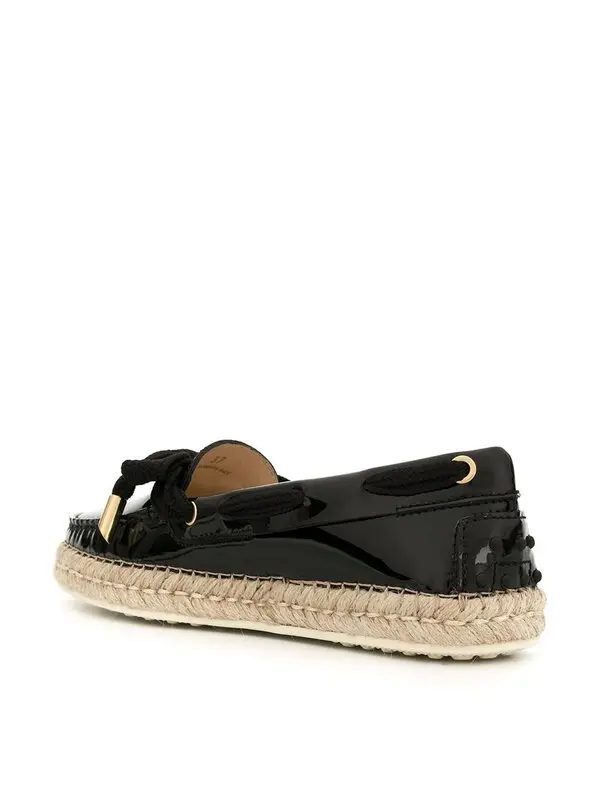 TOD'S Gommino Knitted Strap Espadrille Flats