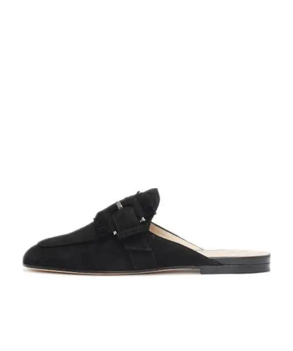 TOD'S Tassel Lace Buckle Loafers - Black