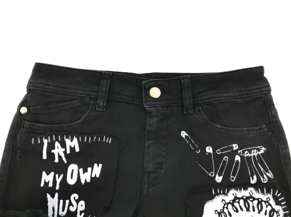 Just Cavalli Printed Denim Pants