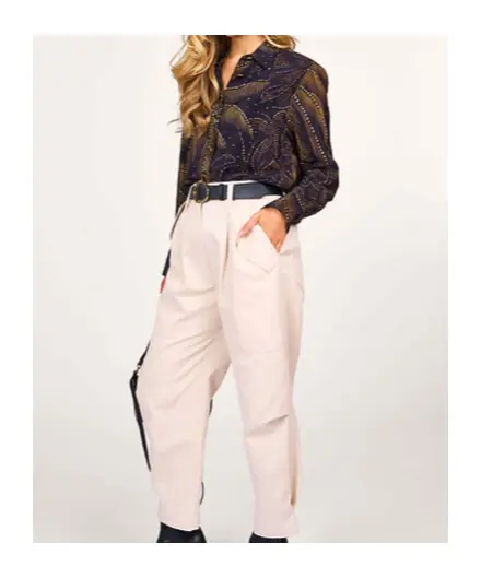 Farm Rio Lapel Long Sleeve Shirt With Graphic Print