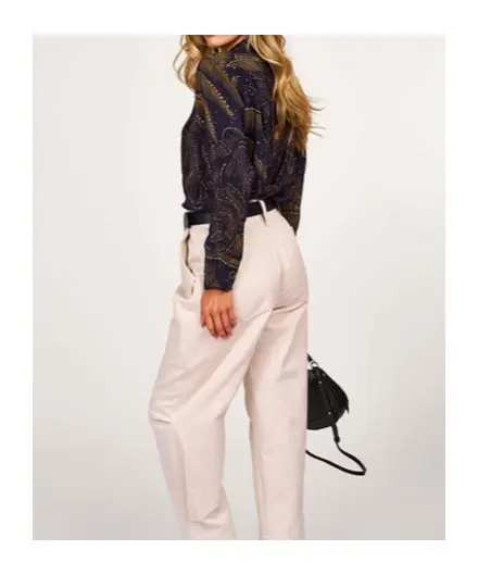 Farm Rio Lapel Long Sleeve Shirt With Graphic Print