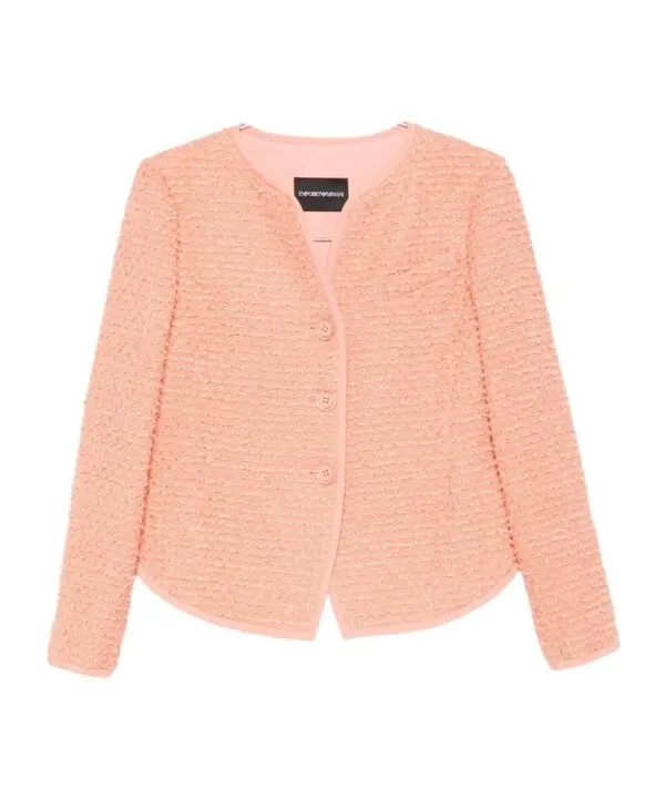 Emporio Armani Trim-detail Textured Jacket