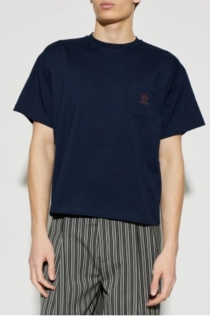 Versace Logo Pocket T-shirt - Navy Blue