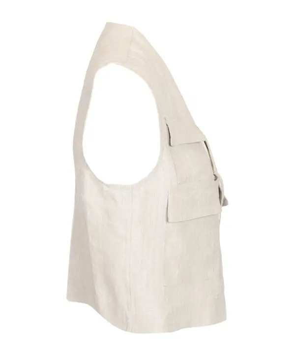 Barena Venezia Multi Lisca Tie-front Vest - White
