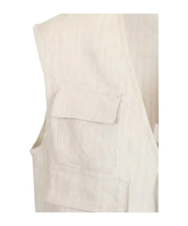 Barena Venezia Multi Lisca Tie-front Vest - White