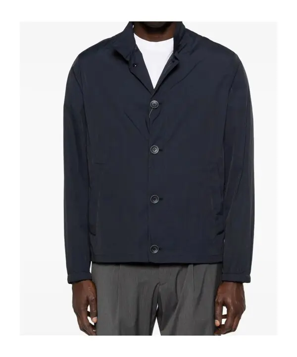 Herno Buttoned Stand Collar Jacket