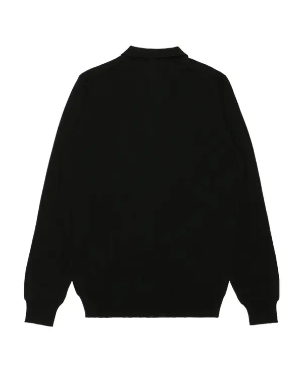 FERRAGAMO Ribbed Quarter Zip Sweater - Black