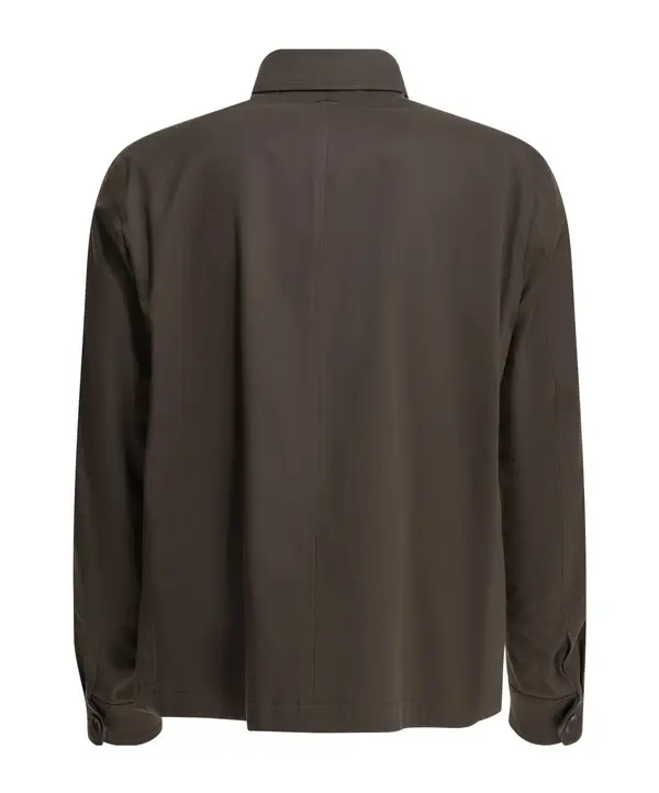 Herno Long Sleeved Utility Overshirt - Brown