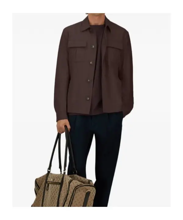 Herno Long Sleeved Utility Overshirt - Brown
