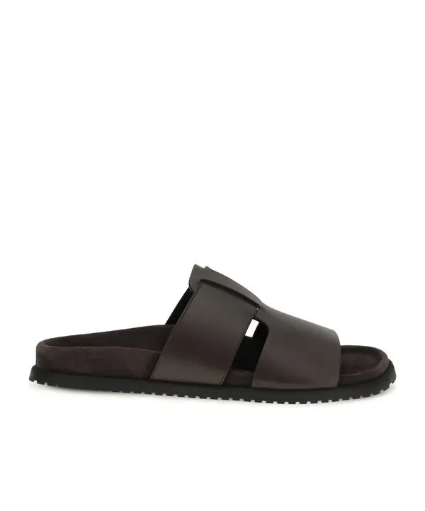 Dolce & Gabbana Logo Detailed Slides - Black