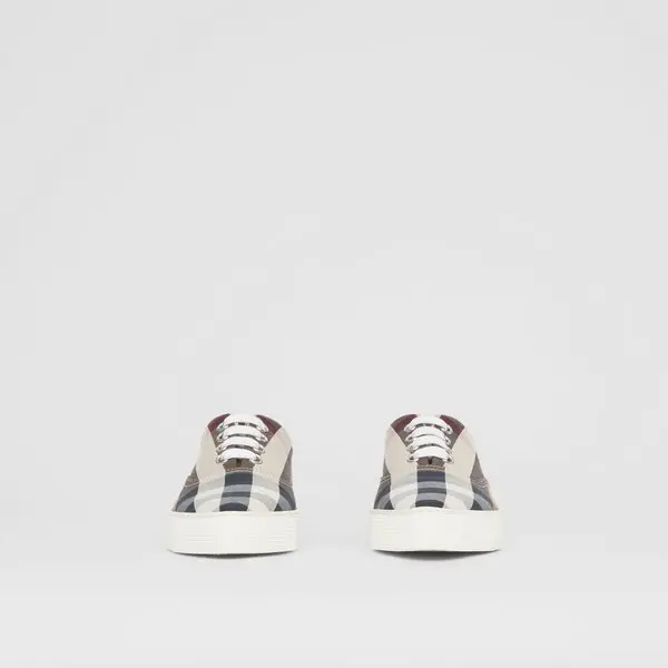 Burberry Check Print Lace-up Sneakers