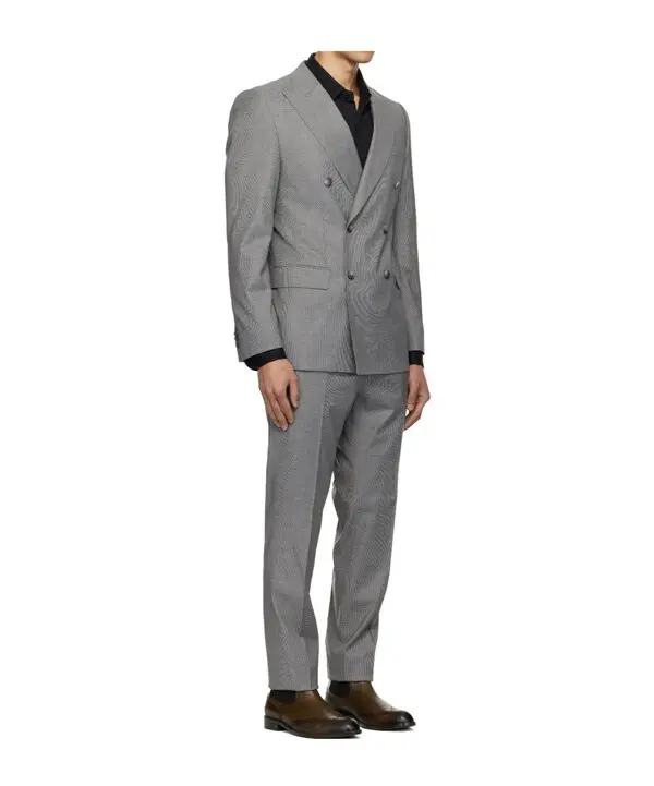 Hugo Boss Houndstooth Long-sleeved Suit