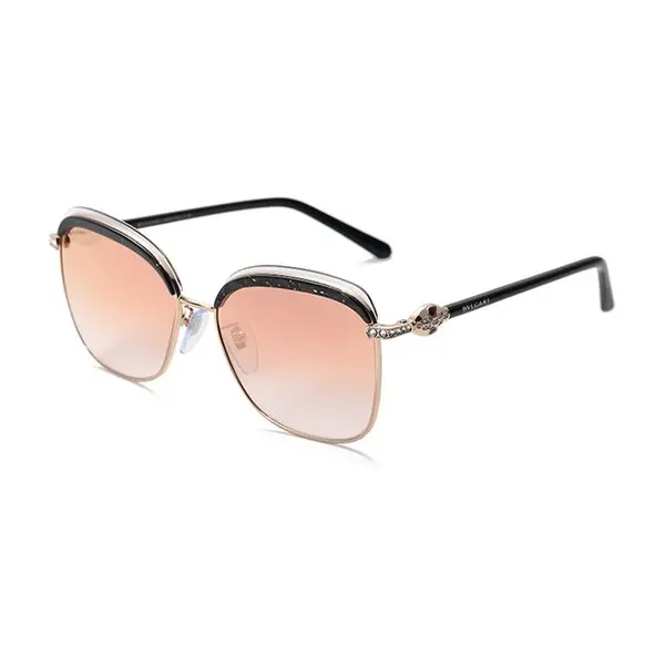 BVLGARI Pink Gold Logo Sunglasses