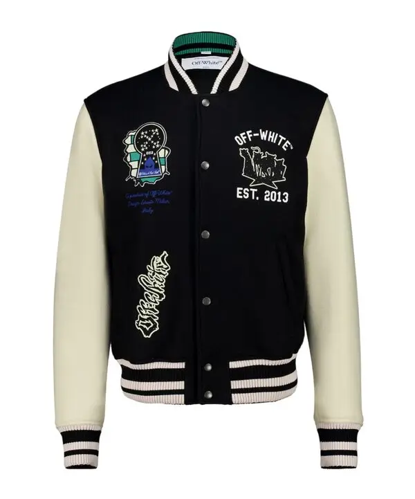 Off-White Panther Varsity Jacket - Black