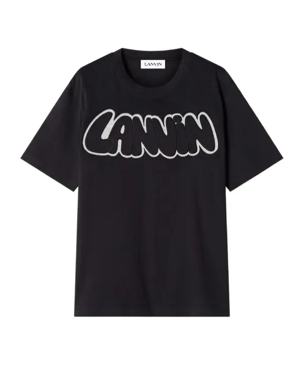 LANVIN Logo Print T-shirt - Black