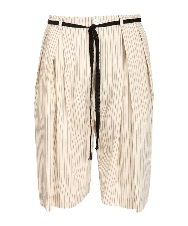 Barena Venezia Doer Sevi Belted Striped Shorts - Nude