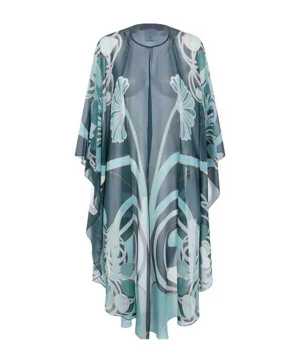 La DoubleJ Maria Printed Cape - Blue