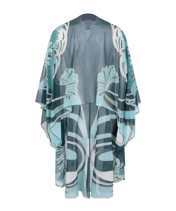 La DoubleJ Maria Printed Cape - Blue