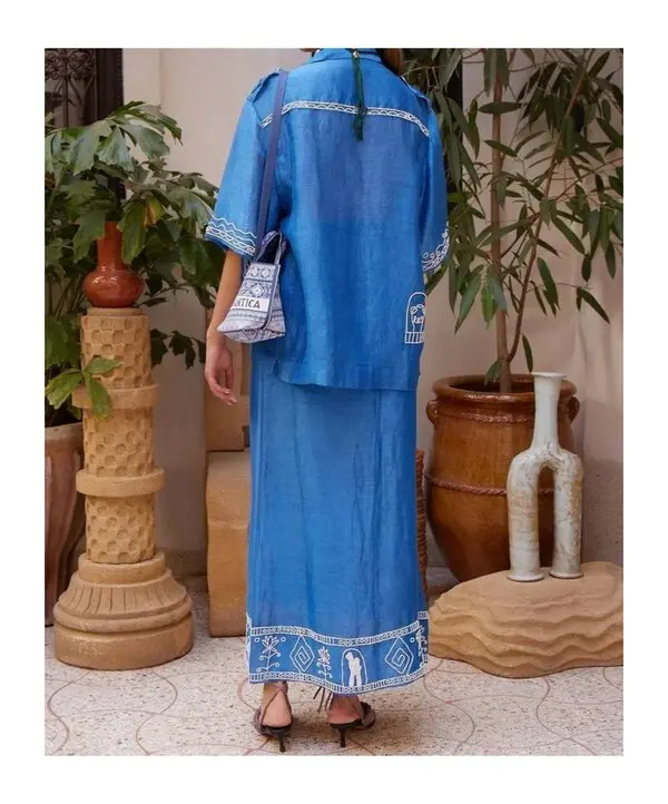 ALEMAIS Straight Midi Skirt
