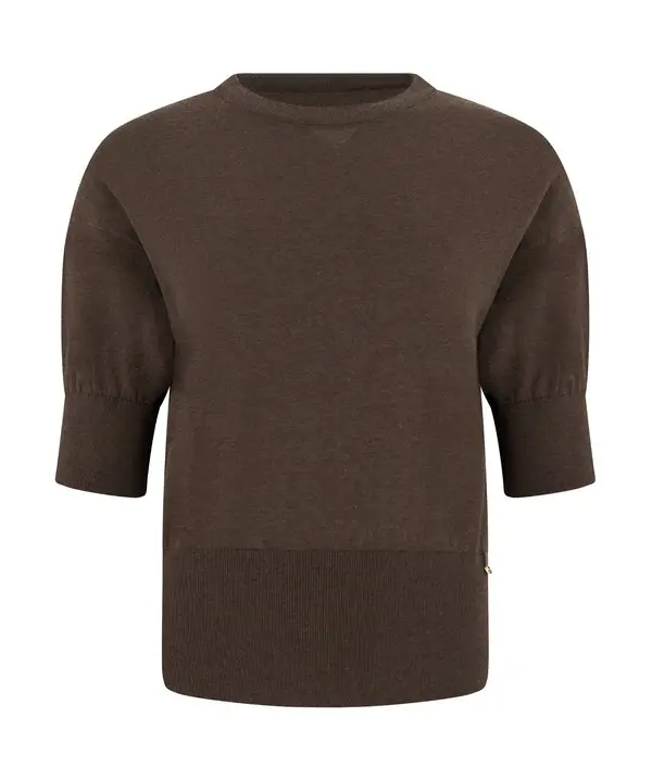 Herno Short-sleeve Knitted Sweater - Brown