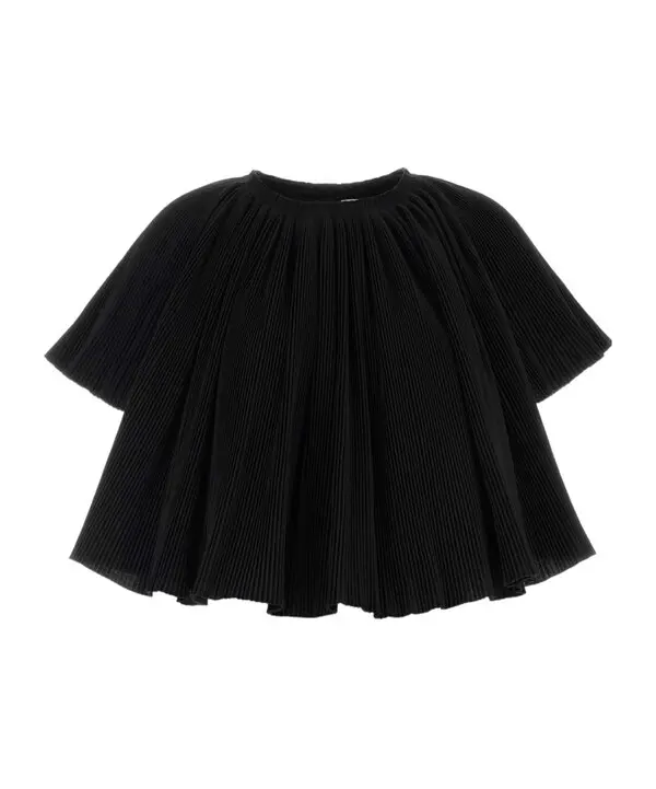 Co Crinkle Pleated Cape Top