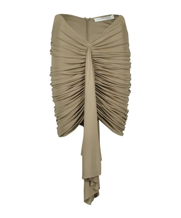 Christopher Esber Vivenda Drape Mini Skirt - Brown