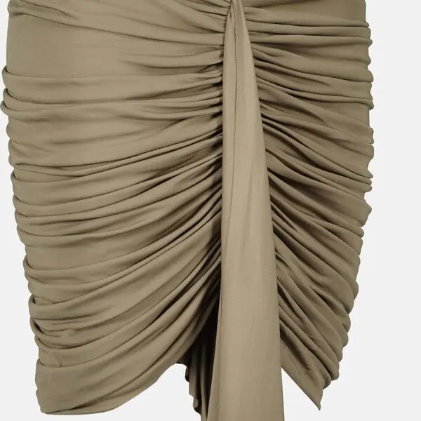 Christopher Esber Vivenda Drape Mini Skirt - Brown